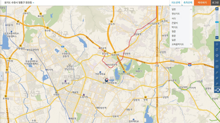 국토지리정보원 - 인터넷 지도 (바로e맵)